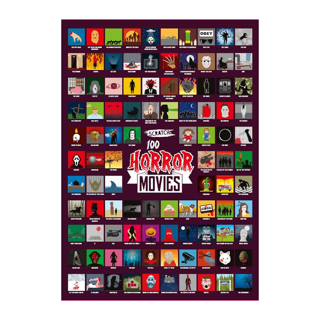 Horror Movies Scratch Poster